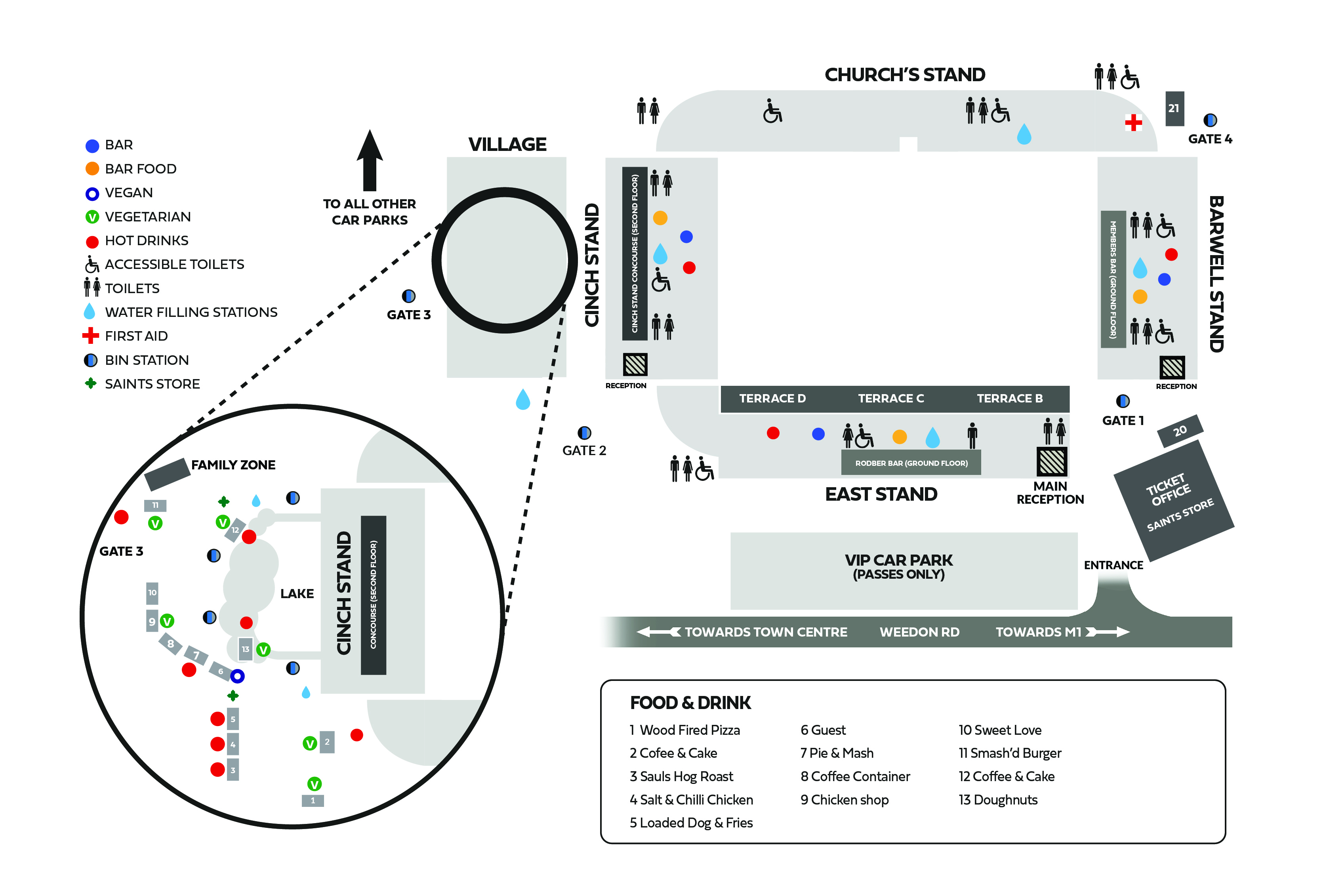 Guide to the Gardens: Northampton Saints vs Exeter Chiefs | Northampton ...