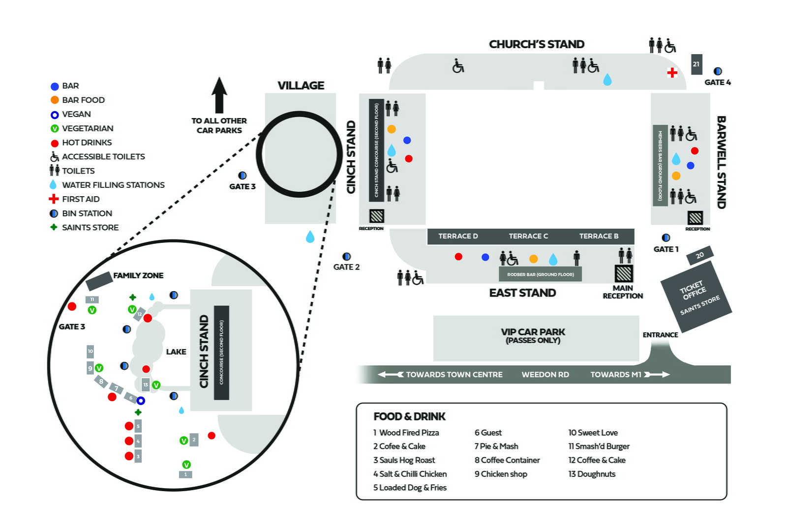Guide to the Gardens: Northampton Saints vs Exeter Chiefs | Northampton ...